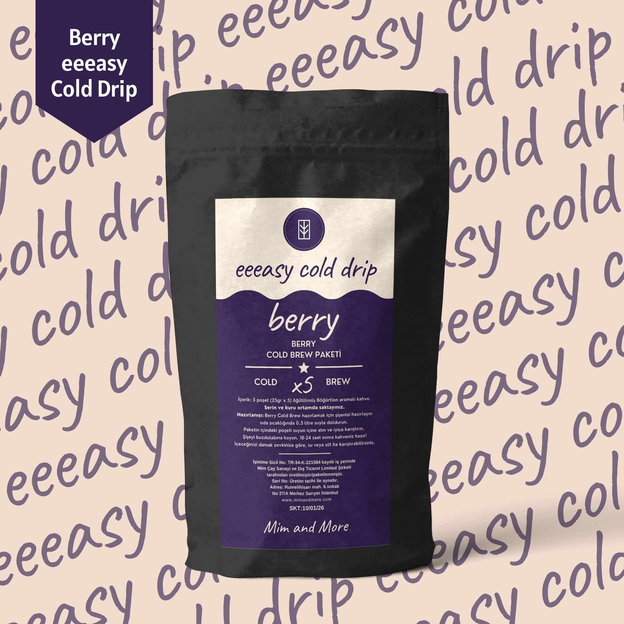 Böğürtlenli Cold Brew Paketi Berry Easy Cold Drip – Mim and More