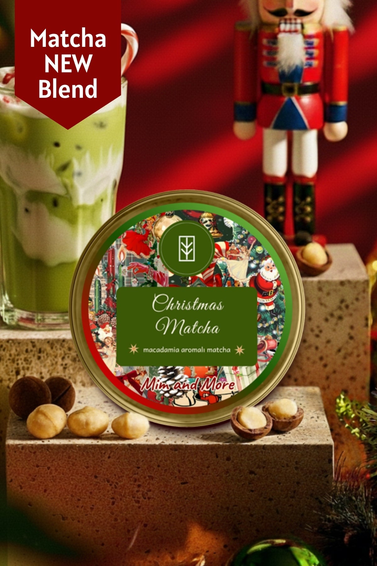 Christmas Kiss 2025 Matcha – Macadamia Aromalı Matcha 25 gr – Mim and More