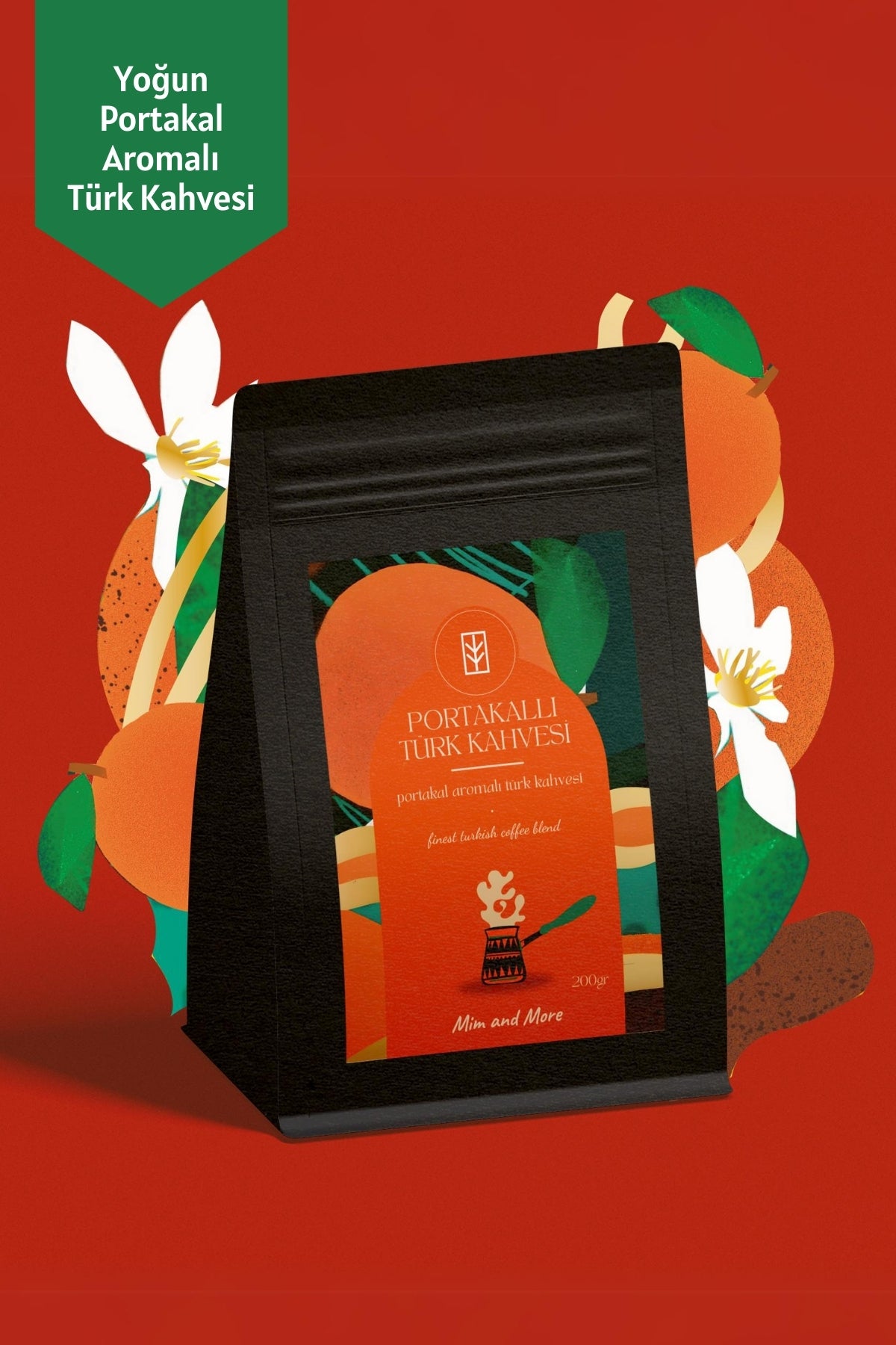 Orange Turkish Coffee - Portakal Aromalı Türk Kahvesi, 200 gr – Mim and ...